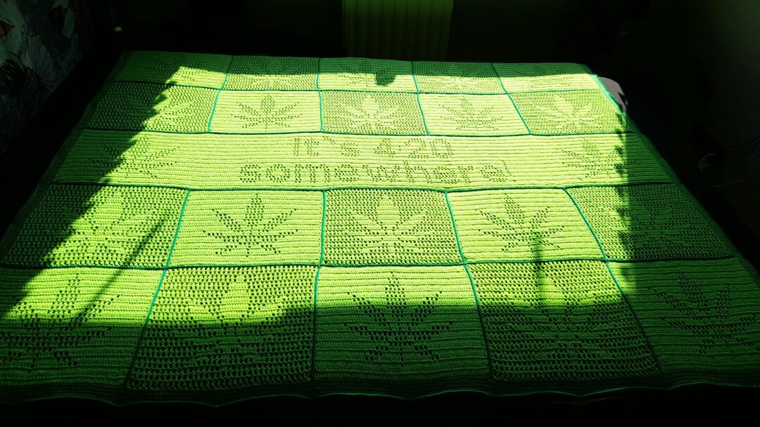 It's 4:20 Somewhere Weed Blanket Crochet Pattern - Etsy