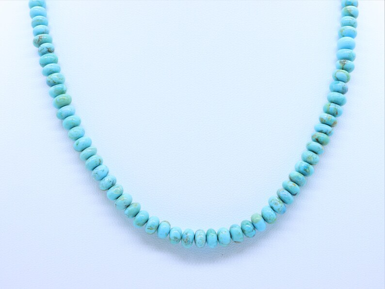 Genuine Natural Kingman Turquoise Beaded Necklace Blue Green - Etsy