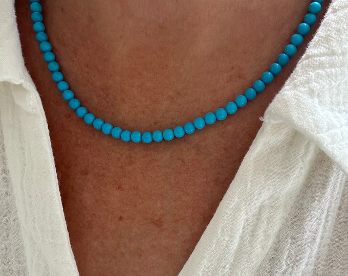 High Quality AAA+ 4.5mm Bright Sky Blue Sleeping Beauty Turquoise ...