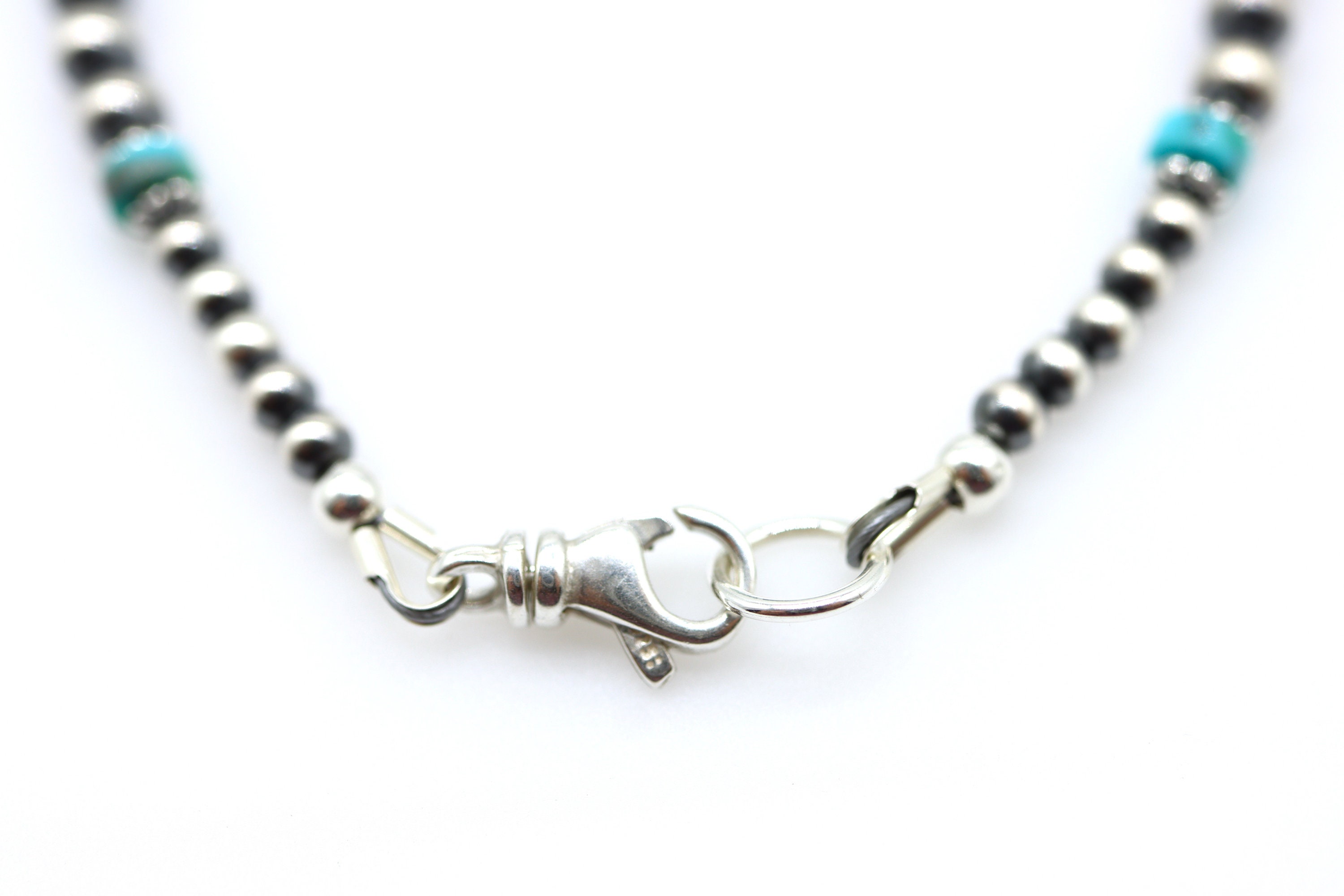 Graduated Blue Green Kingman Turquoise Bracelet, Navajo Pearls, Dainty ...