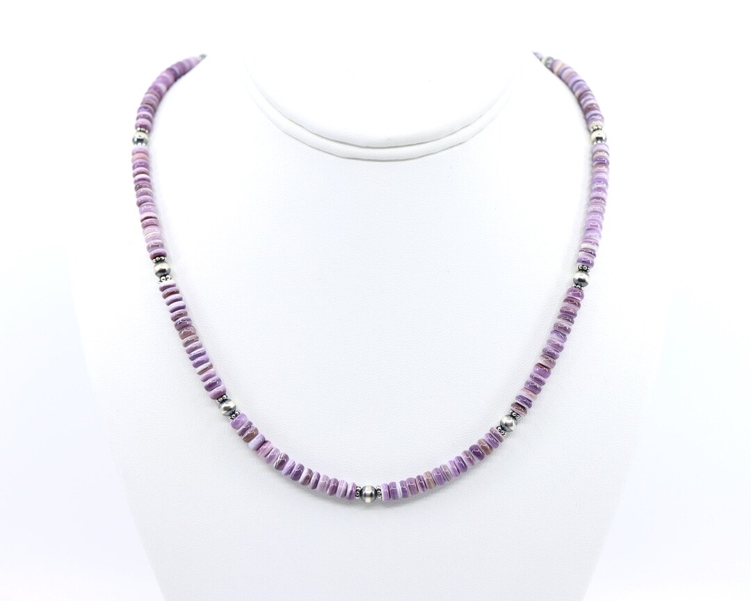 5mm Wampum Quahog With Sterling Silver Navajo Pearls Necklace ...