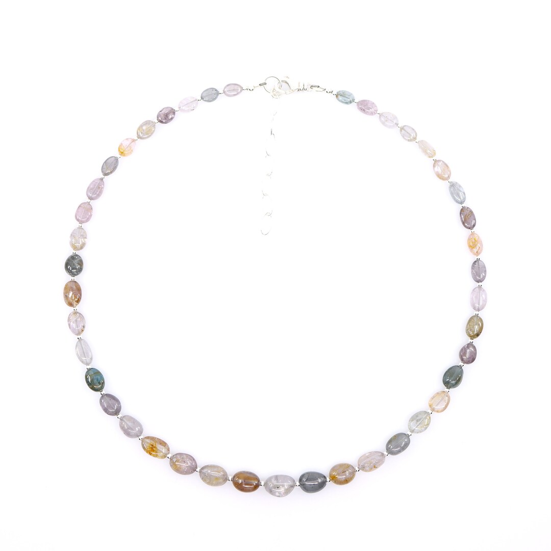 Genuine Burmese Spinel Necklace, Oval Pastel Shades Raspberry Pink ...