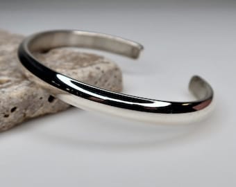 Solid Silver Cuff - Etsy