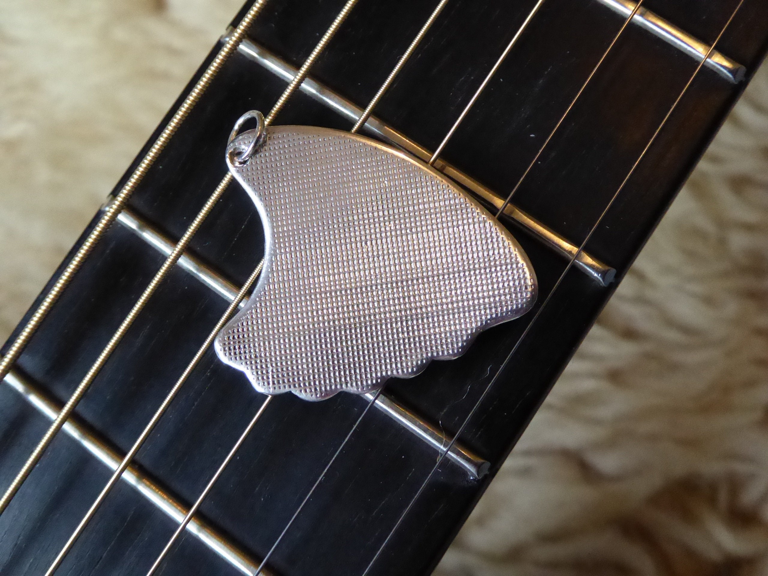 Unique Silver Plectrum Pendant. Musical Instrument Jewellery - Etsy
