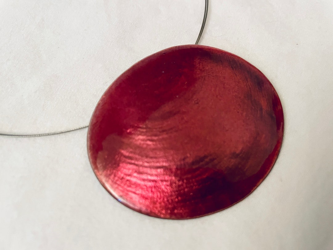 Necklace by Culture Mix Capiz Shell & Resin Oval Cinnamon Brown - Etsy