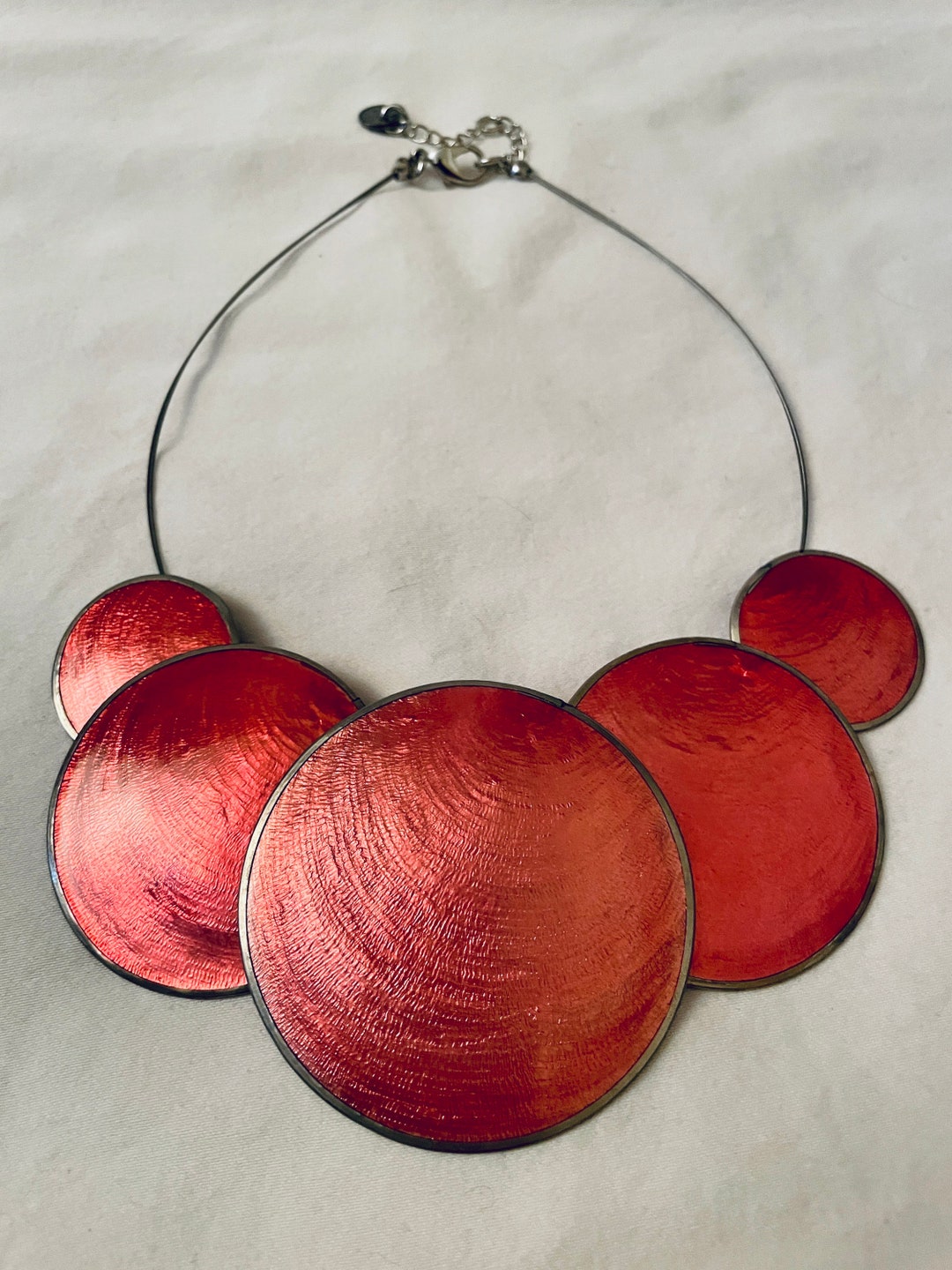 Necklace by Culture Mix - Capiz Shell & Resin - 5 Circle - Apricot ...