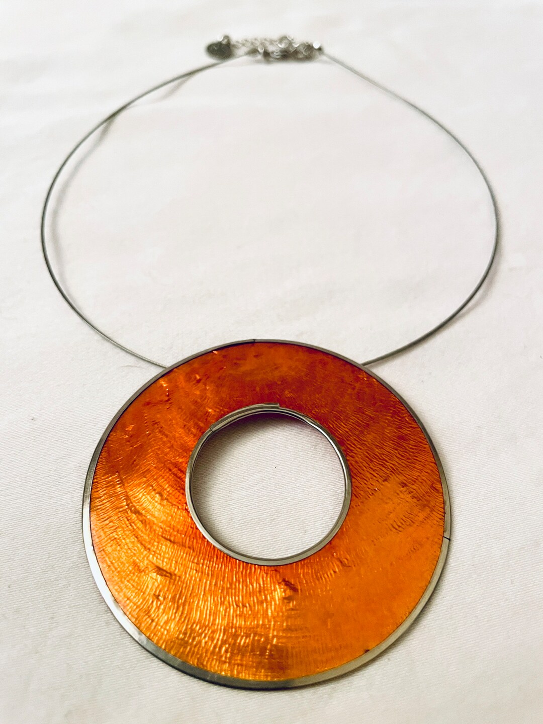 Necklace by Culture Mix Capiz Shell & Resin Circle Golden Yellow - Etsy