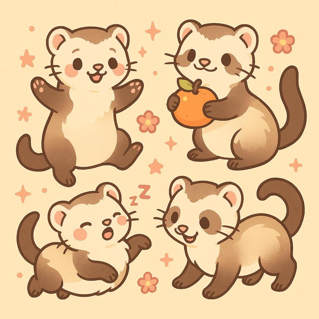 Cute and Fun Cottagecore Animals Digital Art/download! - Etsy