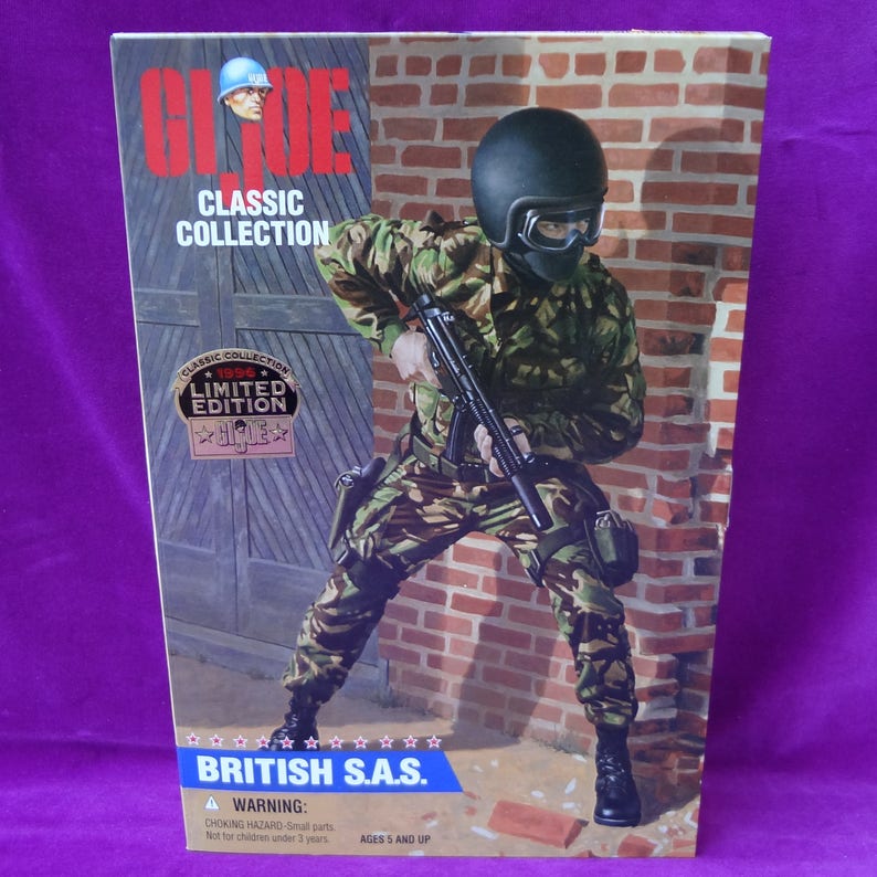 GI JOE Classic Collection British S.A.S Hasbro 1996 Vintage Brunette 12 ...