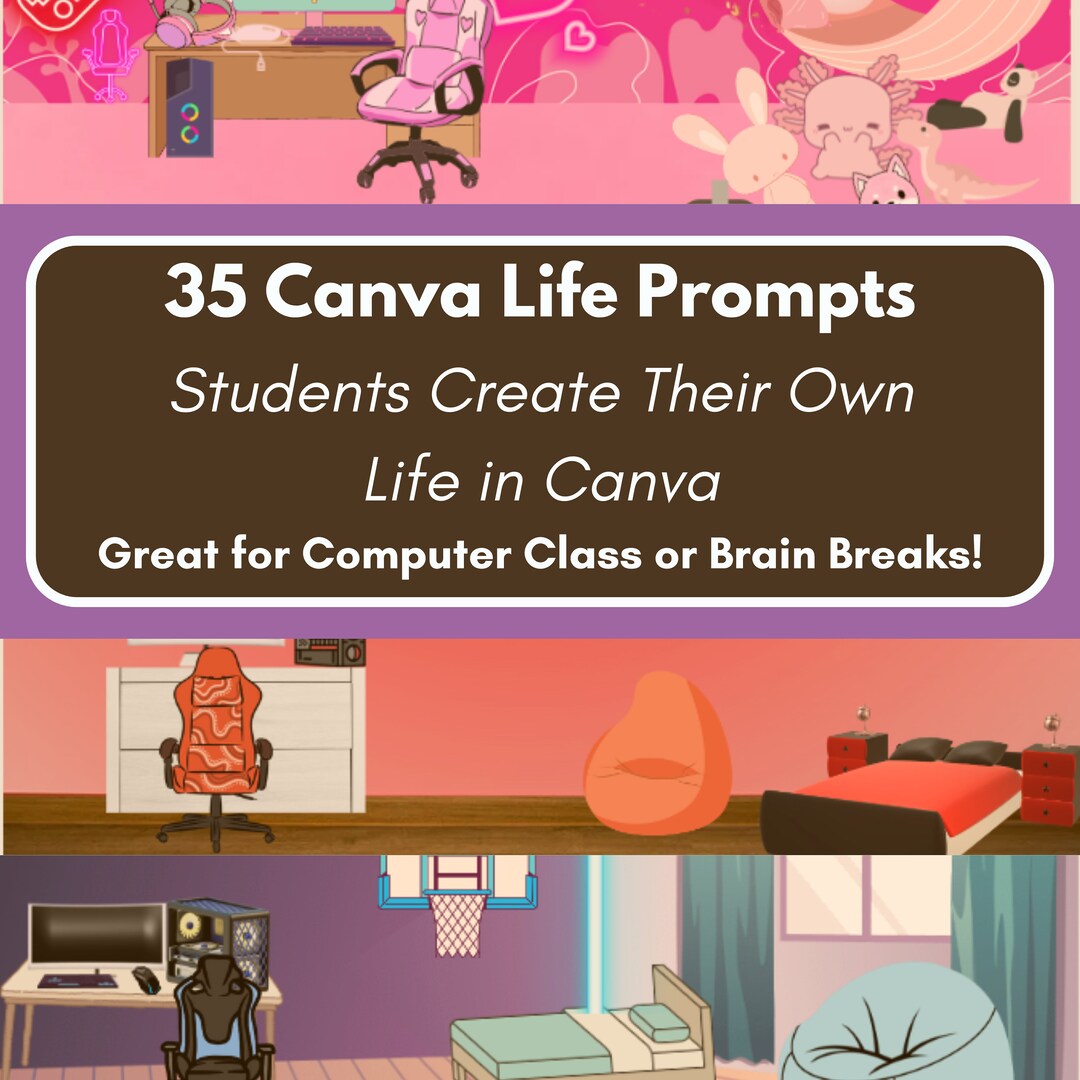 35 Canva Life Prompts - Canva Template for Students to Design Their Own ...