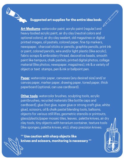 Elementary/ Middle School Advanced Fine Art 40 Week Idea Book - Digital ...