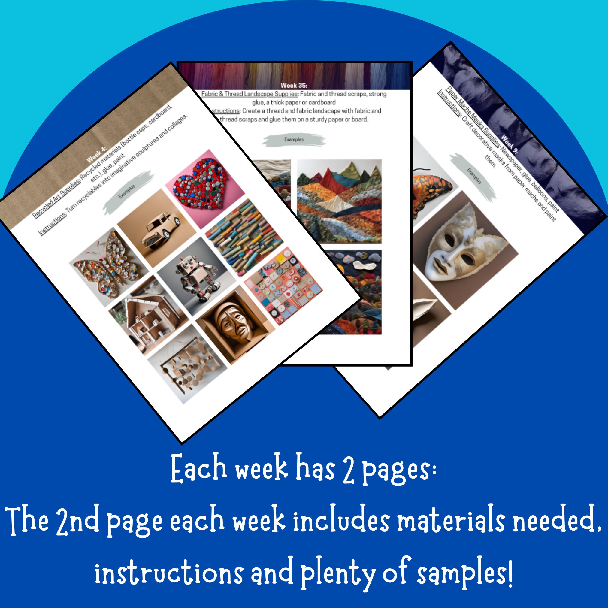 Elementary/ Middle School Advanced Fine Art 40 Week Idea Book - Digital ...