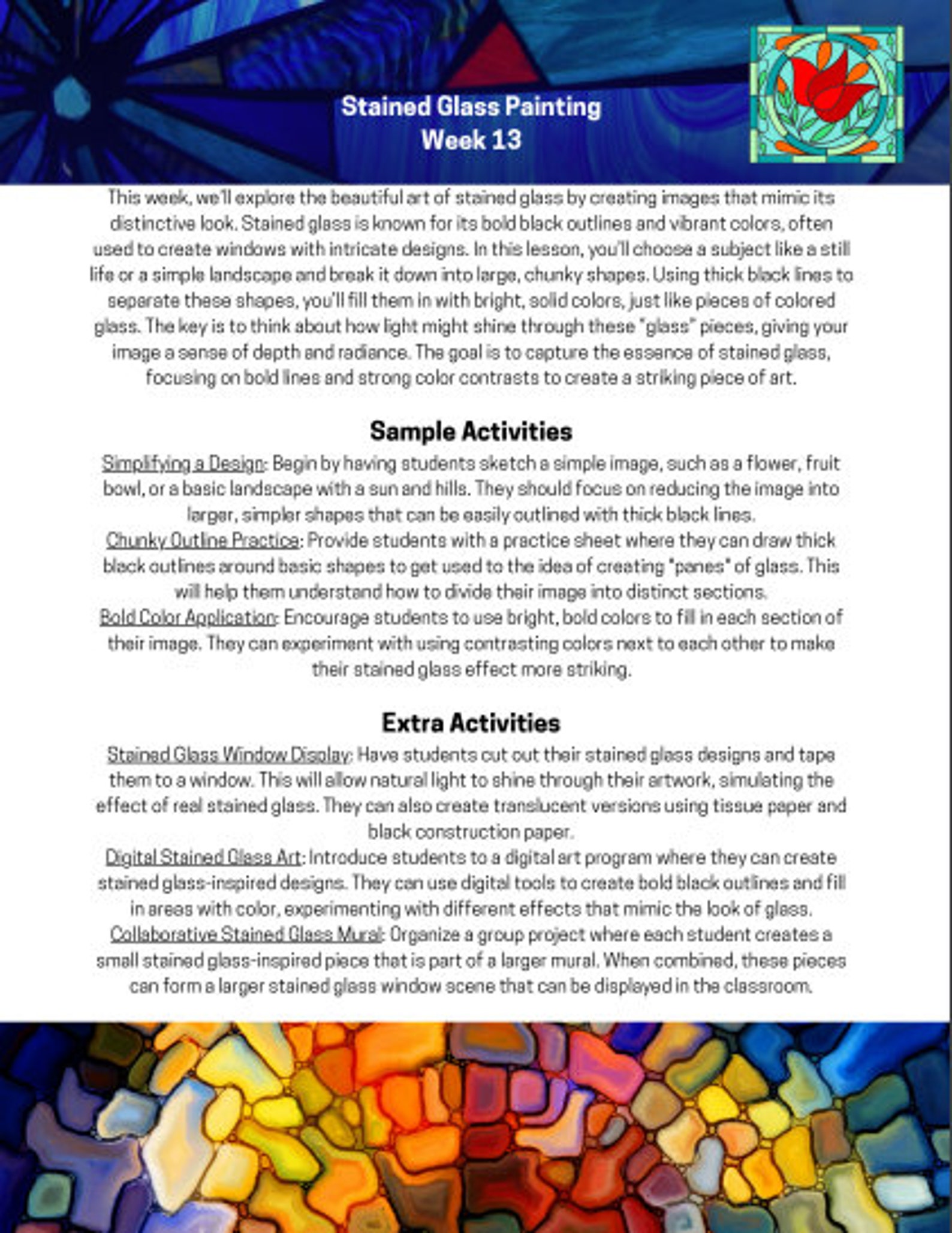 Elementary/ Middle School Advanced Fine Art 40 Week Idea Book - Digital ...