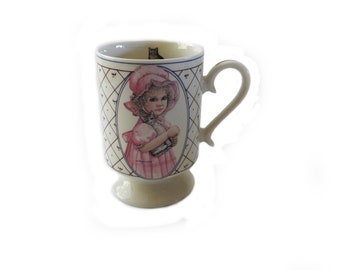 Victorian Ceramic Mug Vintage, Cat Lovers Mug, Jan Hagara Collectible ...