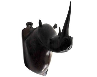 Ebony Wood Rhino | Etsy