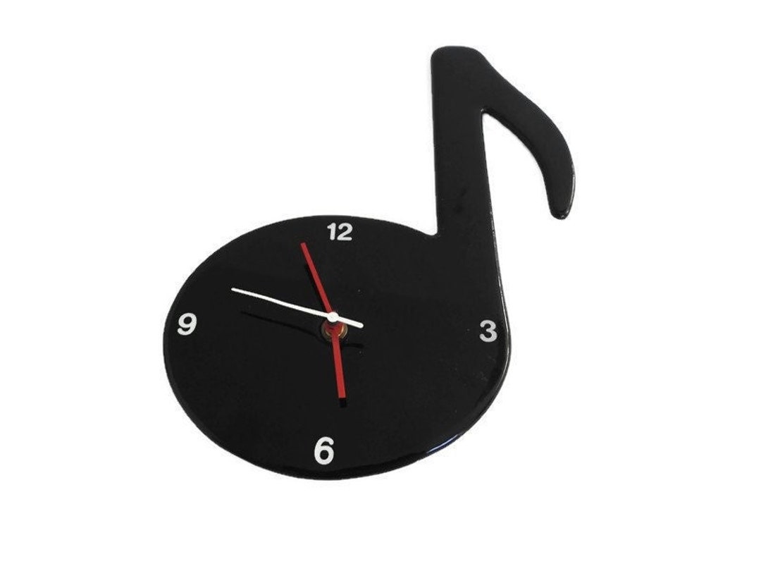 Vintage Vinyl Music Note Wall Clock by Small World Greetings - Etsy