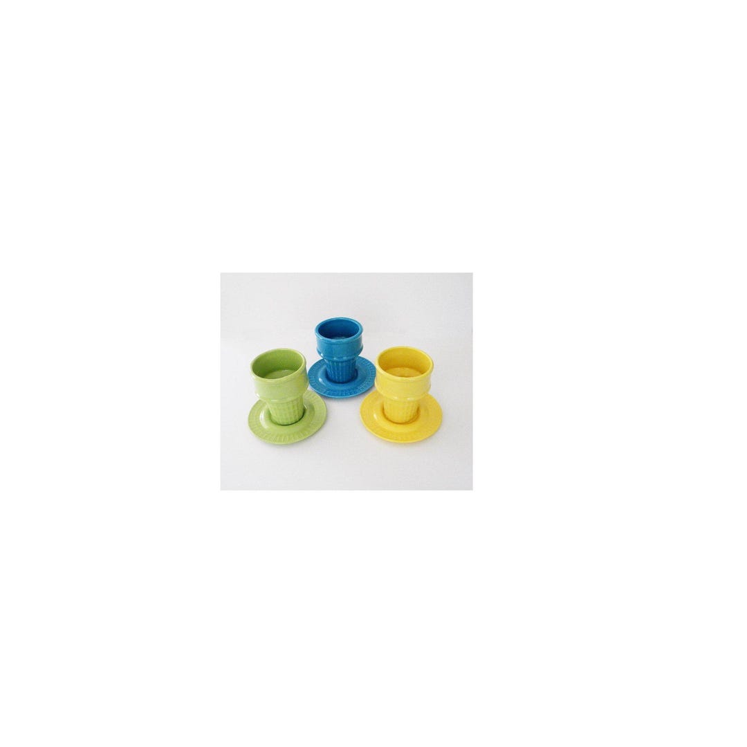 Liz Ross for BIA Ice Cream Cone Cup and Saucer Set the Monkey and the ...