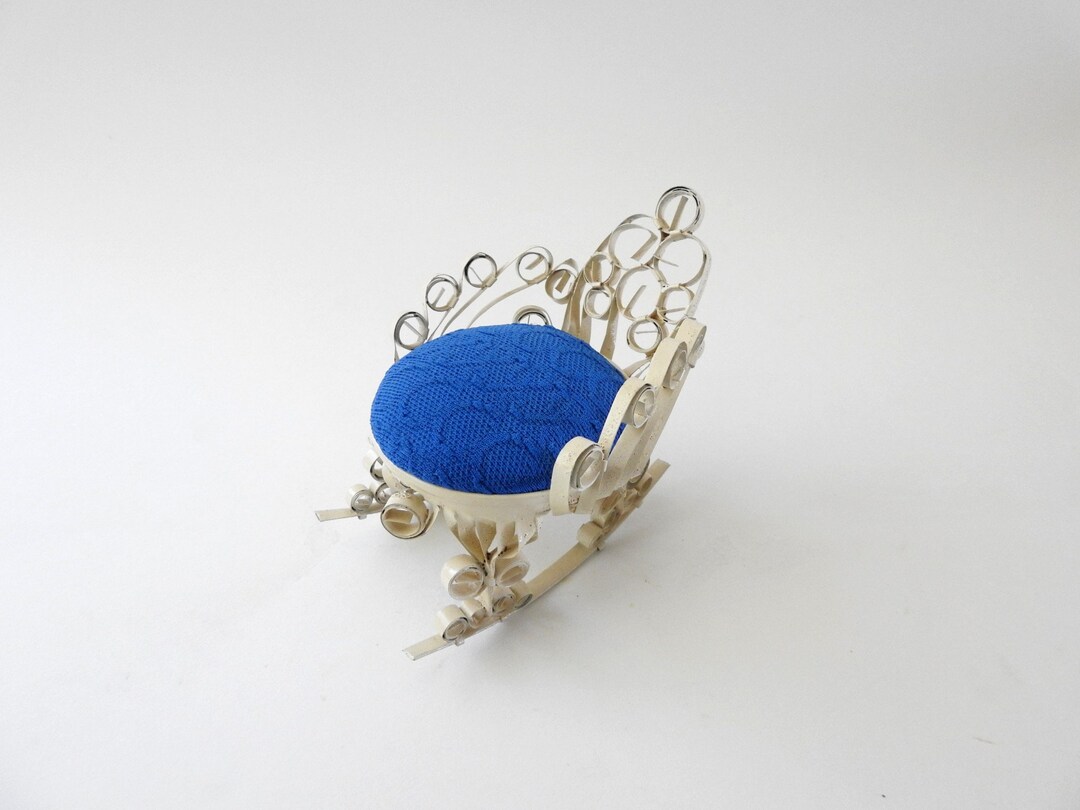 Vintage Metal Rocking Chair Pin Cushion Handmade - Etsy