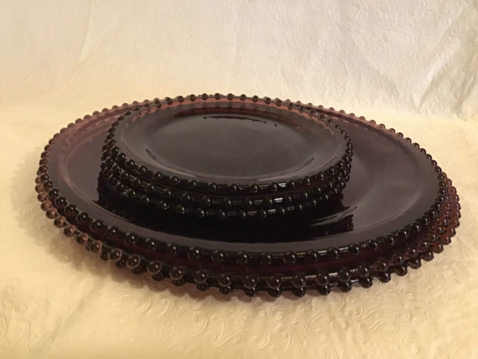 Vintage Purple Serving Tray or Cake Plate and 3desert - Etsy