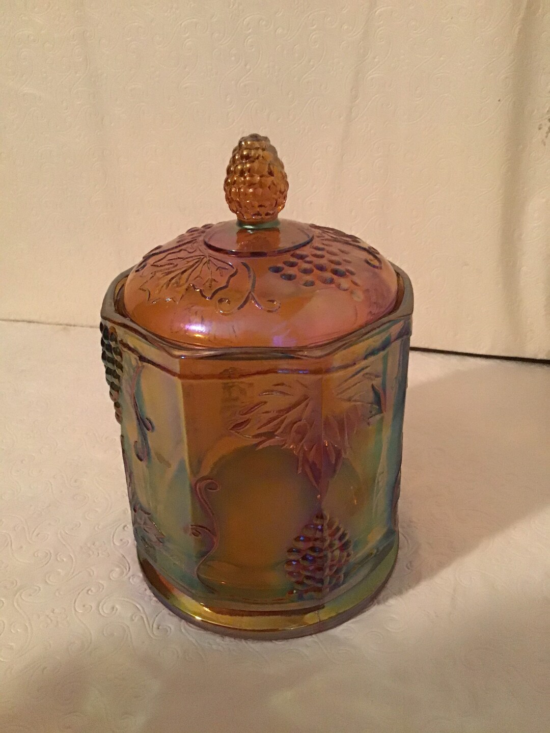 Vintage Carnival Glass Candy Dish. - Etsy