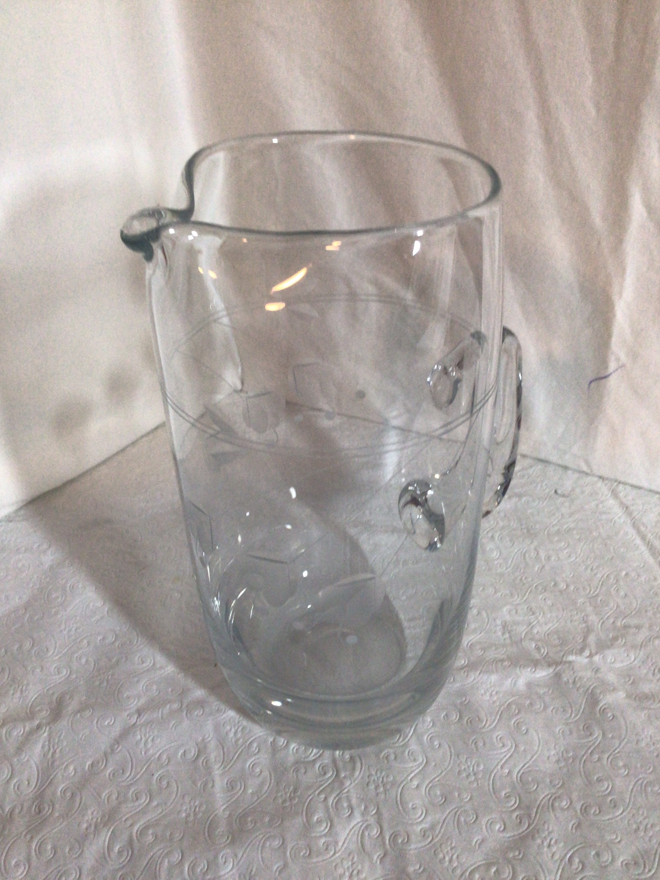 Crystal Etched Pitcher - Etsy