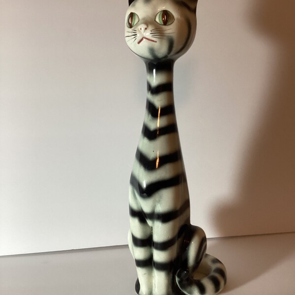 Ceramic Cat Figurine - Etsy