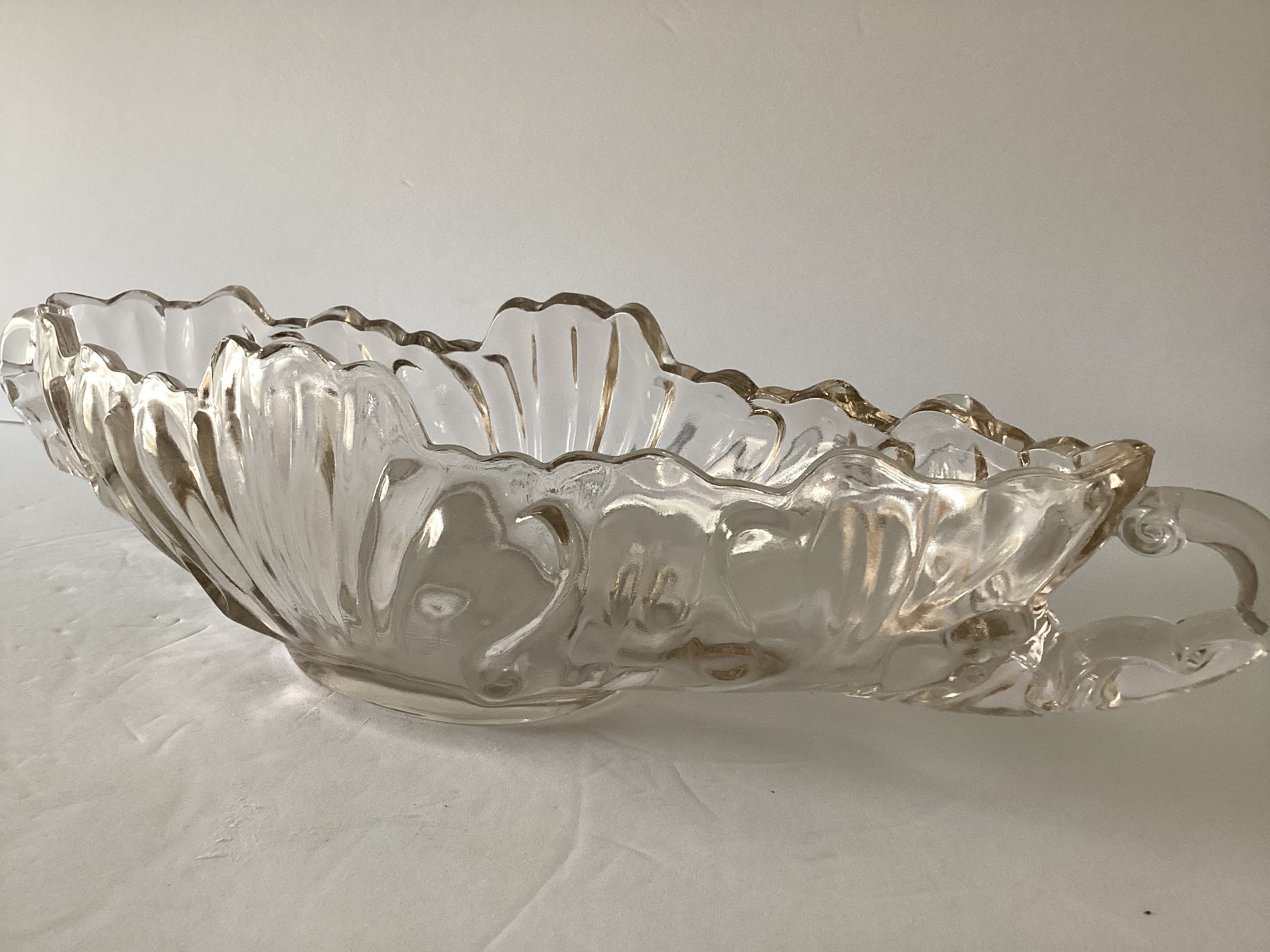 Clear Pressed Glass Bowl - Etsy