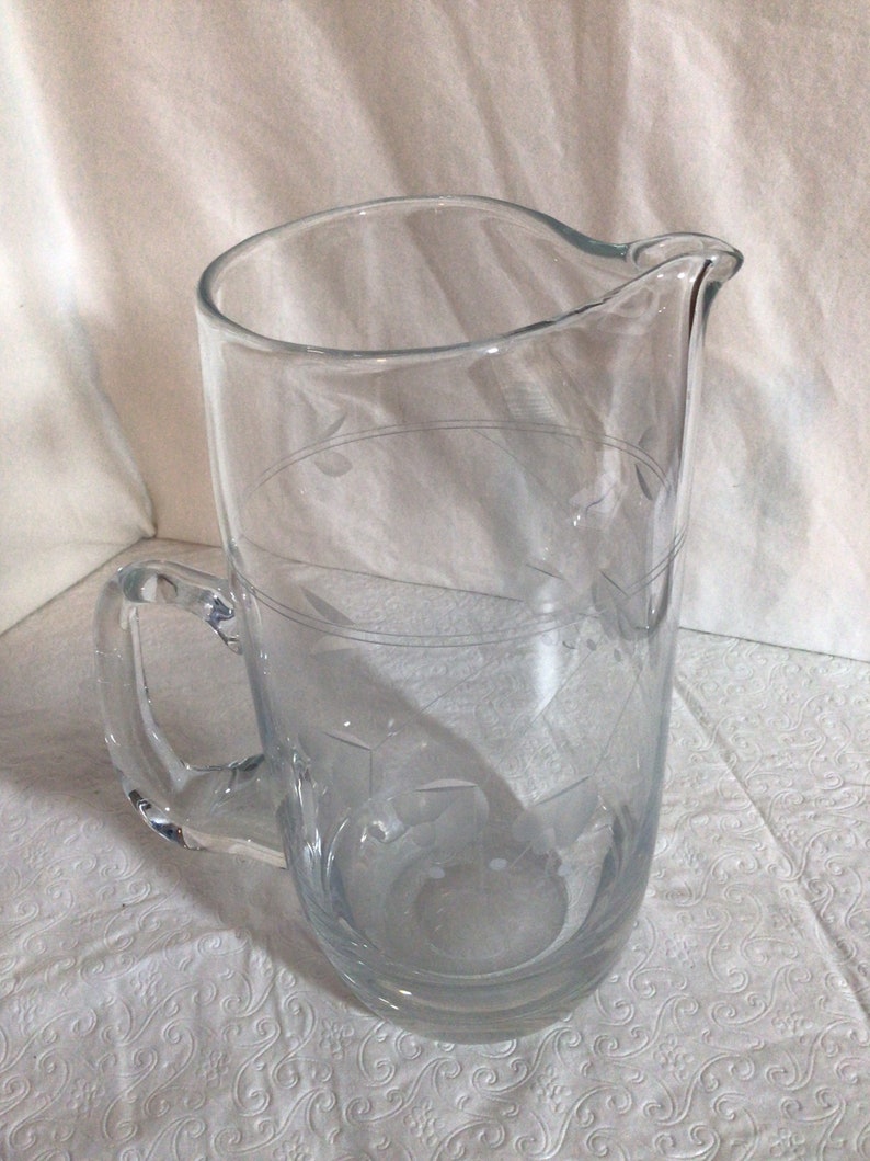 Crystal Etched Pitcher - Etsy