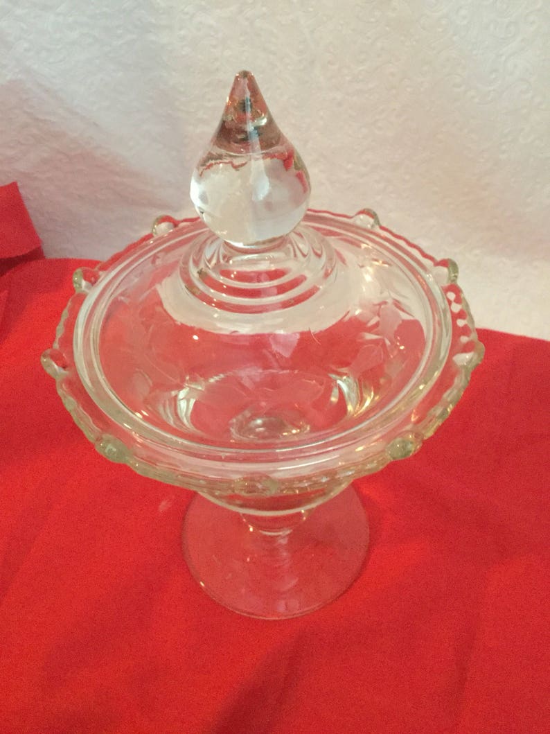 Etched Pedestal Candy Dish - Etsy