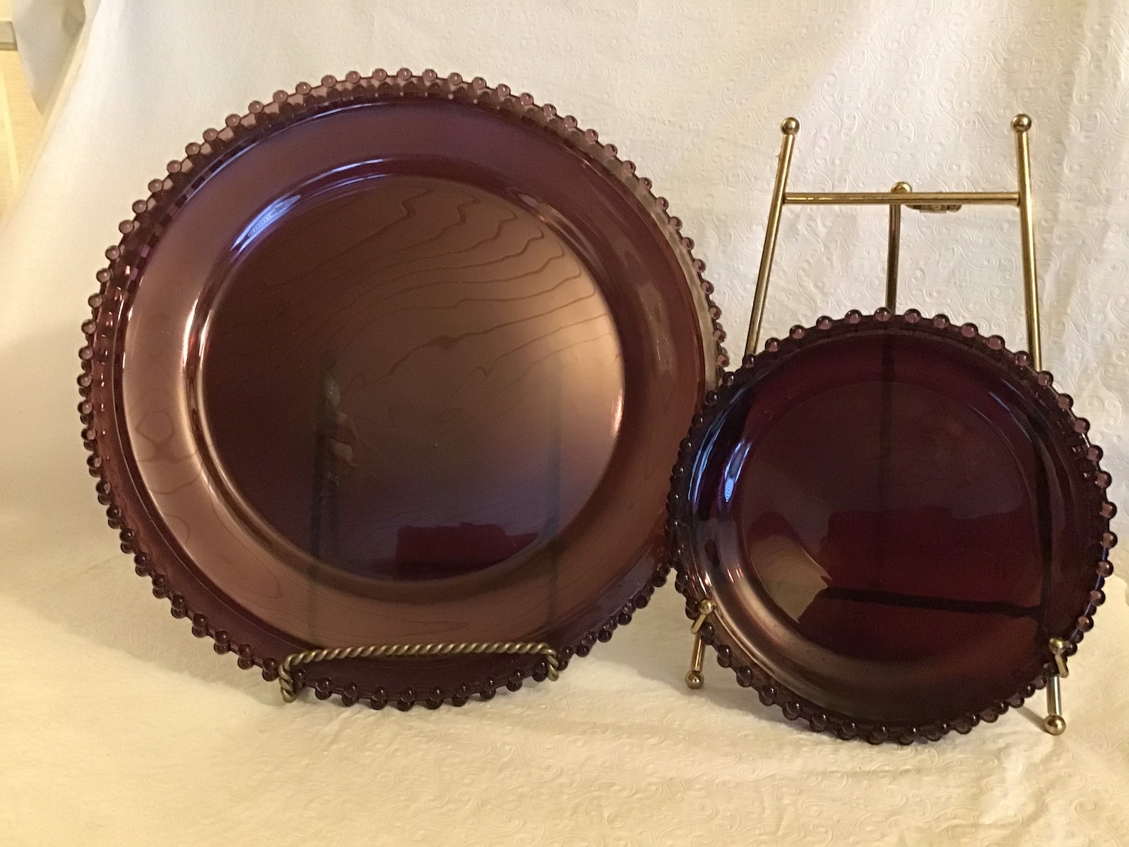 Vintage Purple Serving Tray or Cake Plate and 3desert - Etsy