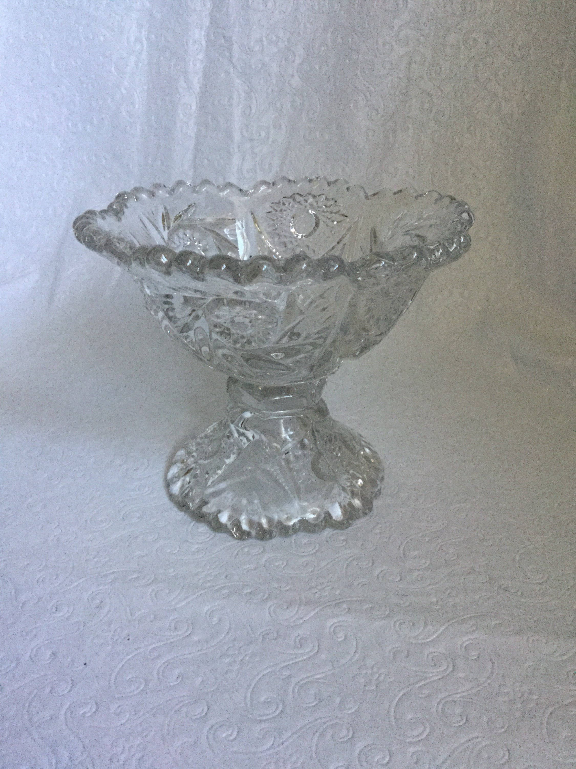 Vintage Depression Glass Candy Dish - Etsy
