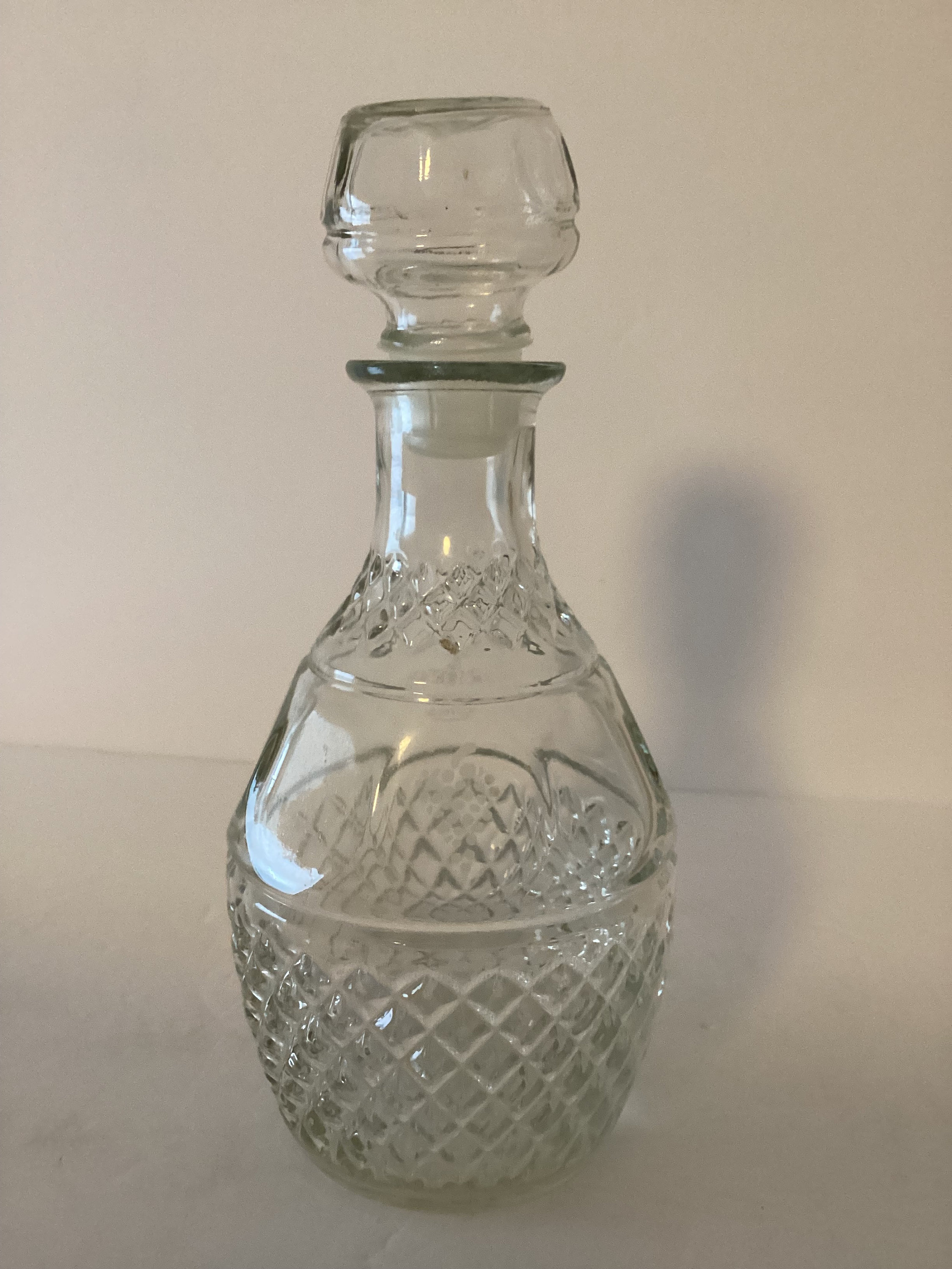 Pressed Glass Wine Decanter - Etsy