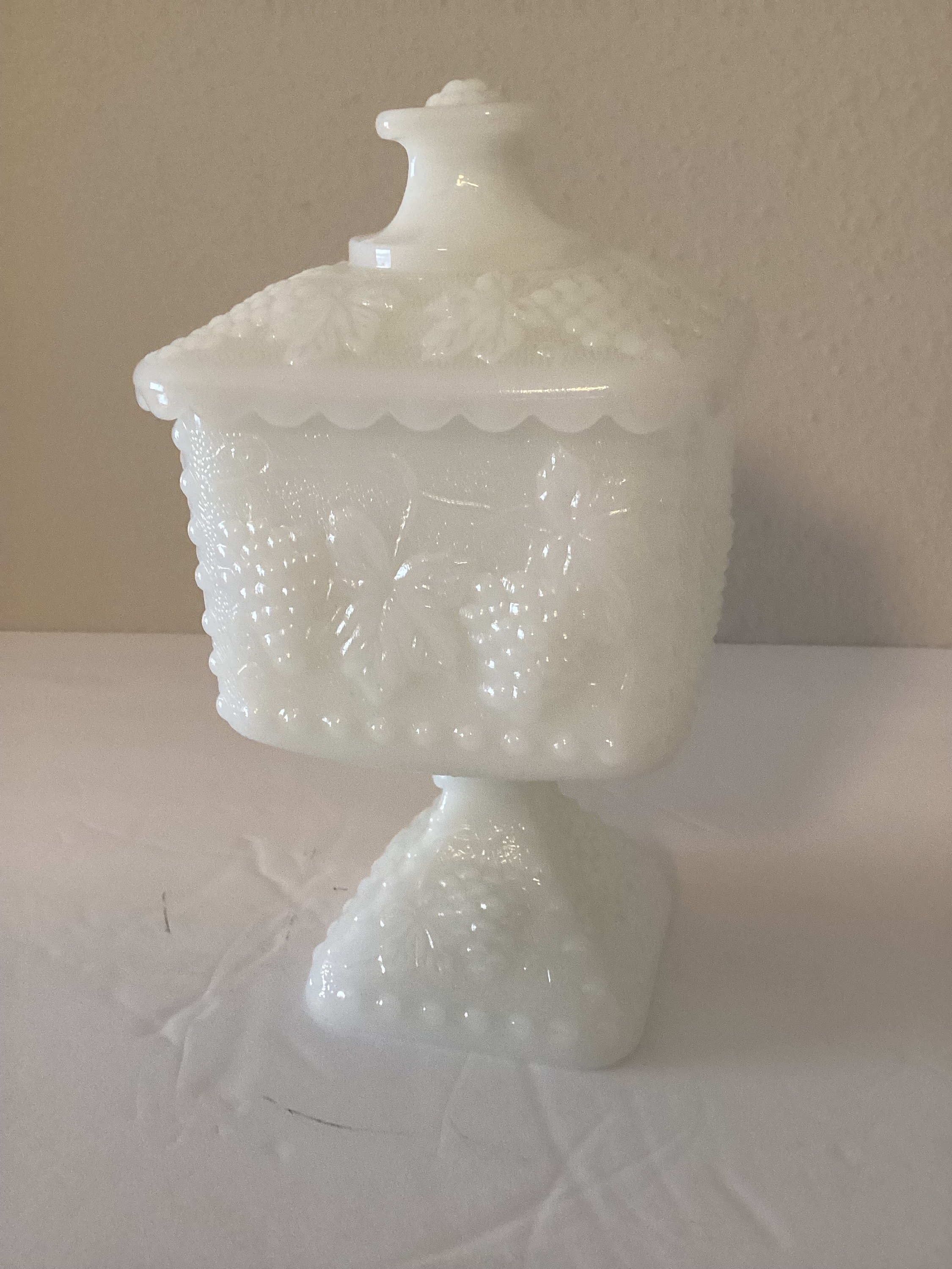 Milk Glass Candy Dish - Etsy