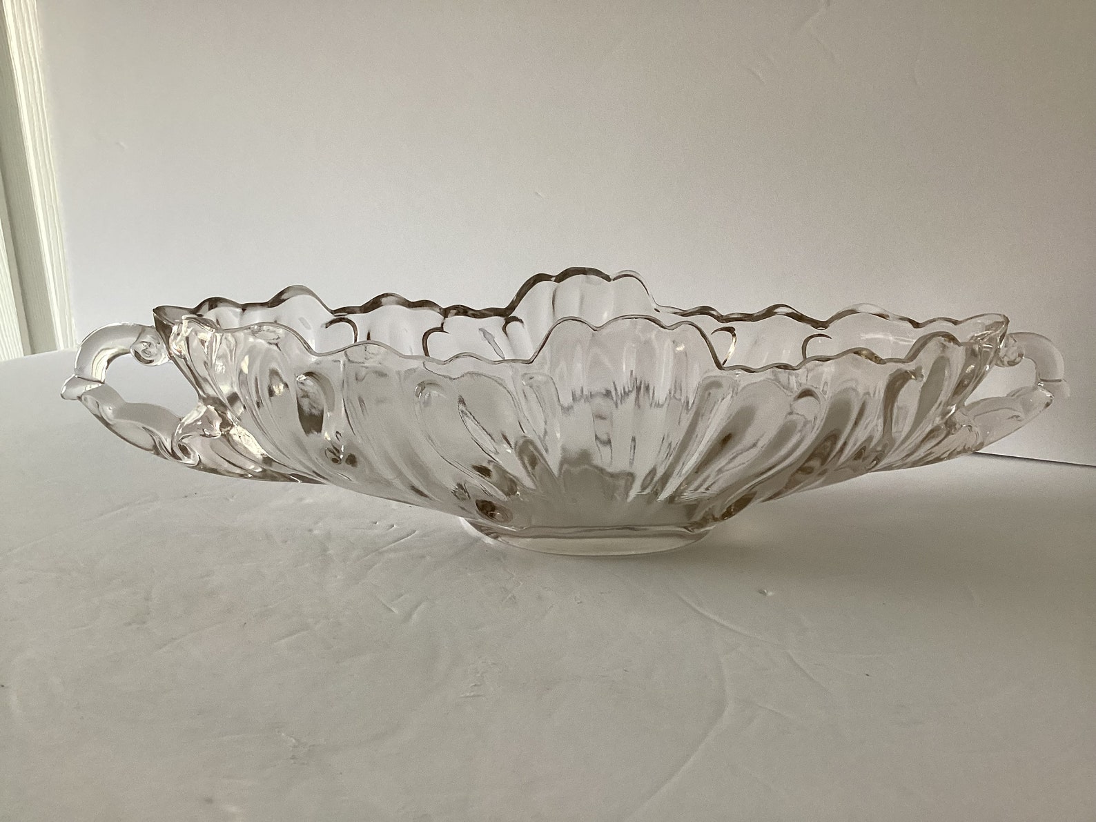Clear Pressed Glass Bowl - Etsy