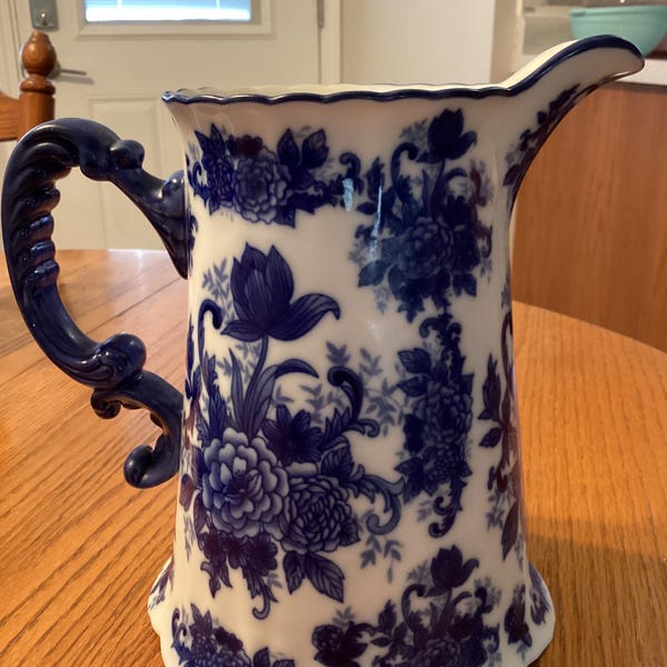Flow Blue Pitcher - Etsy