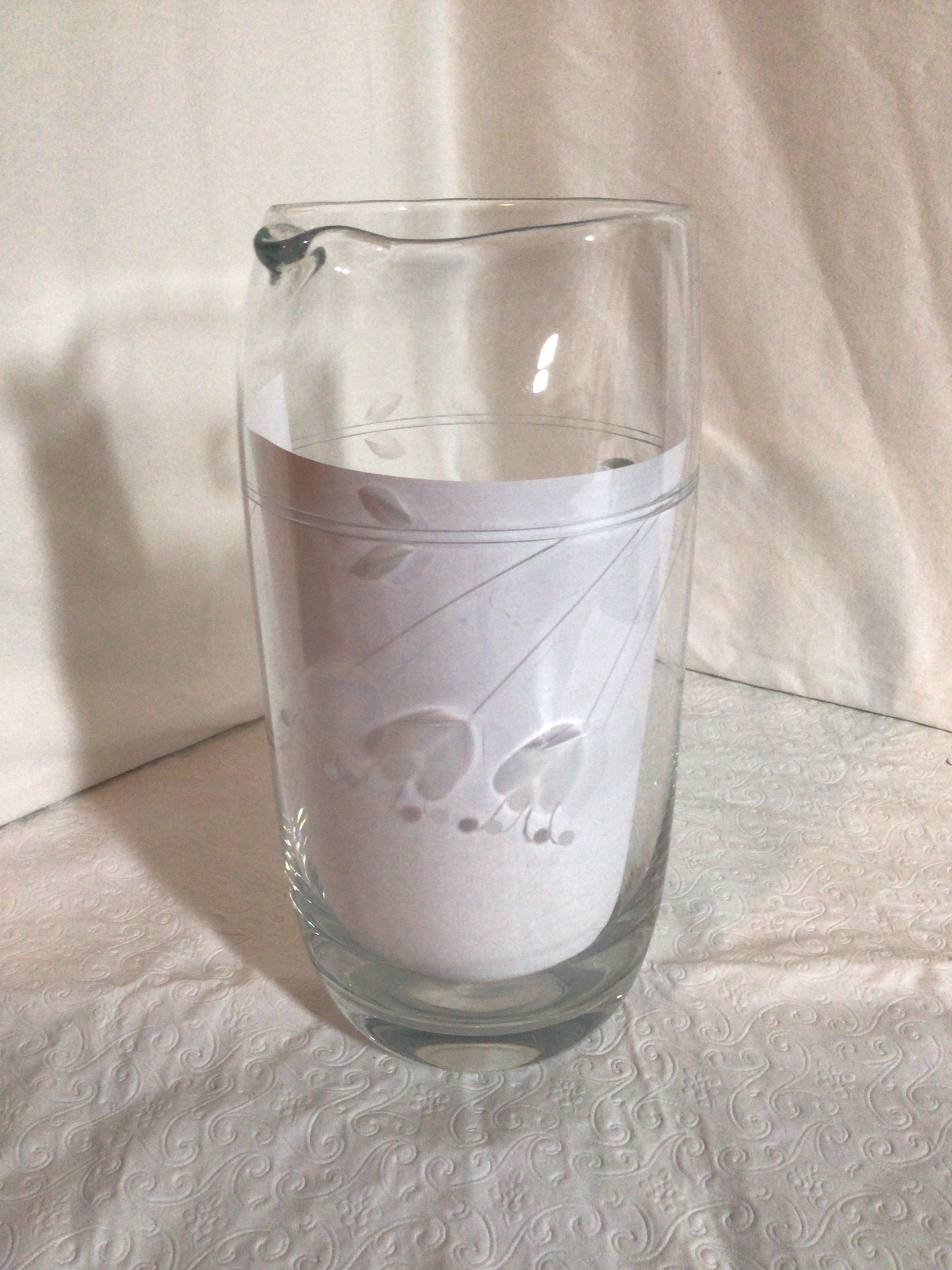 Crystal Etched Pitcher - Etsy