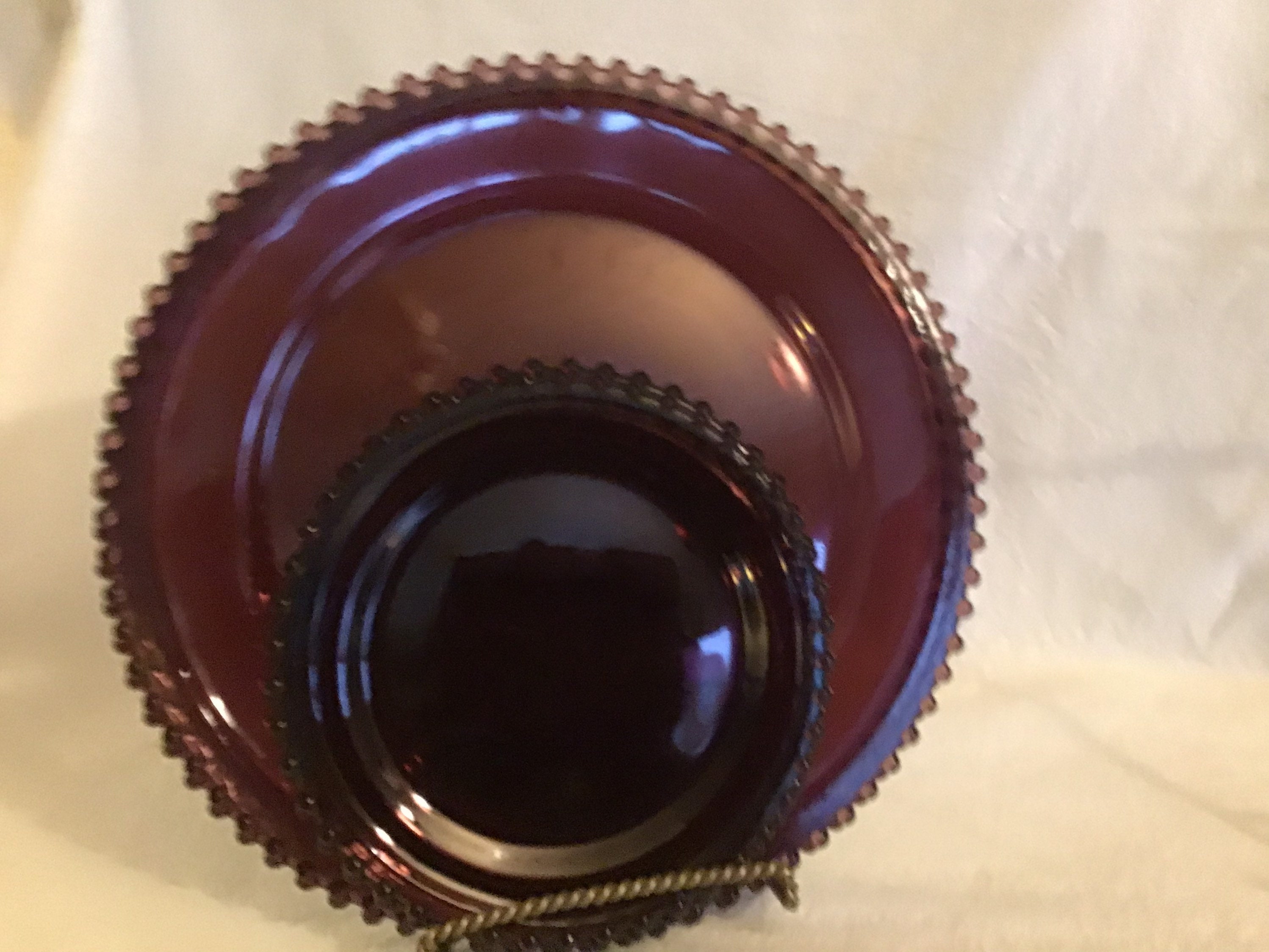 Vintage Purple Serving Tray or Cake Plate and 3desert - Etsy
