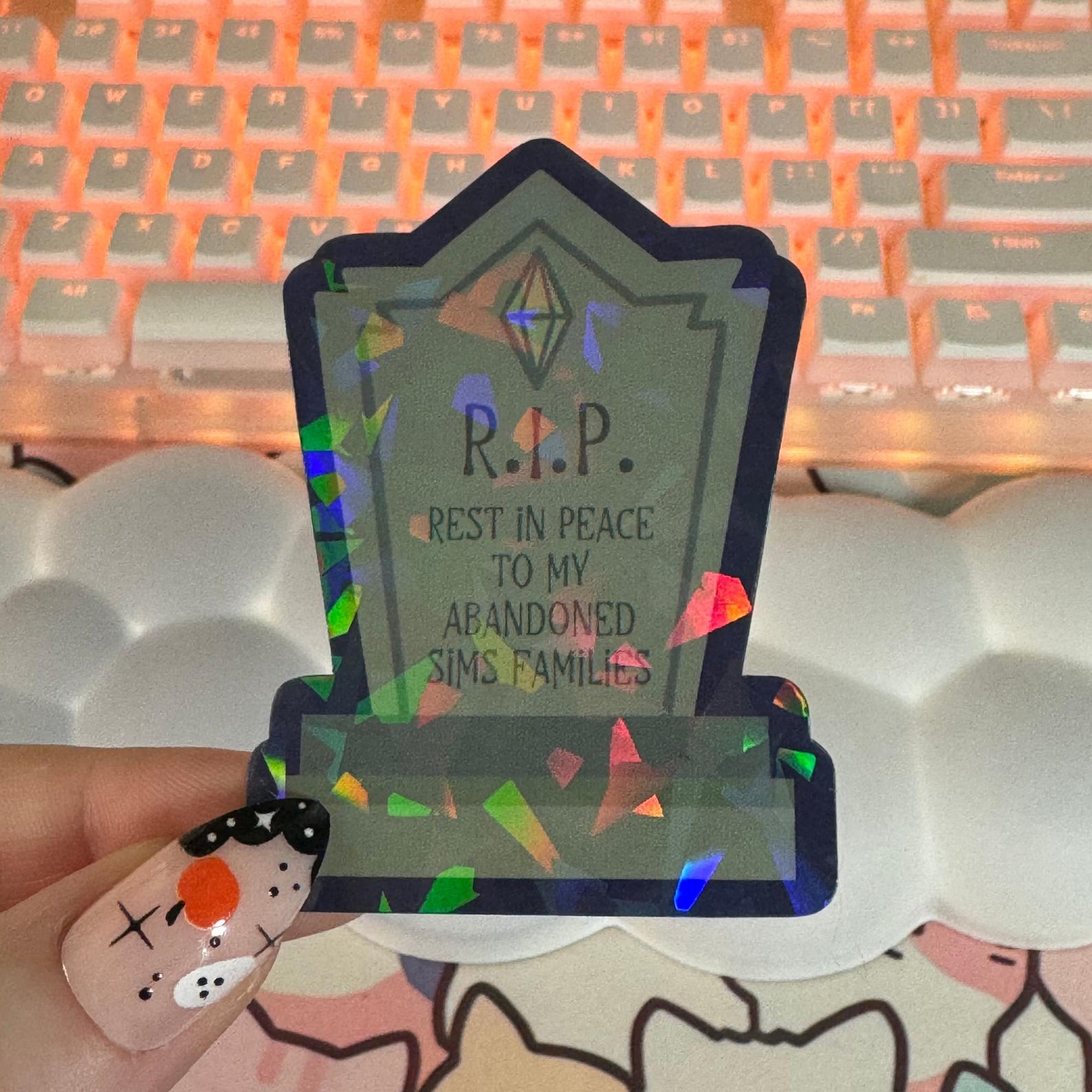 Holographic Tombstone Nostalgia Game Sticker Pack, Nintendogs Sticker ...