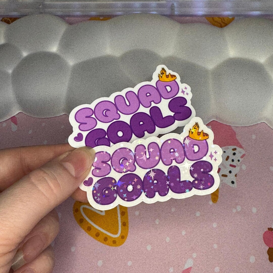 Squad Goals Sticker, Purple Battle Royal, Victory Crown Gaming Decal ...