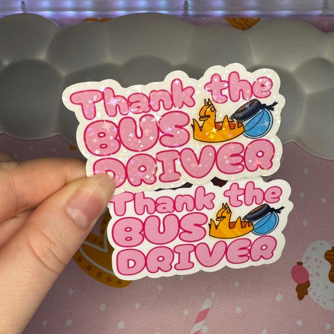 Thank the Bus Driver Sticker, Pink Gaming Sticker, Battle Royal ...