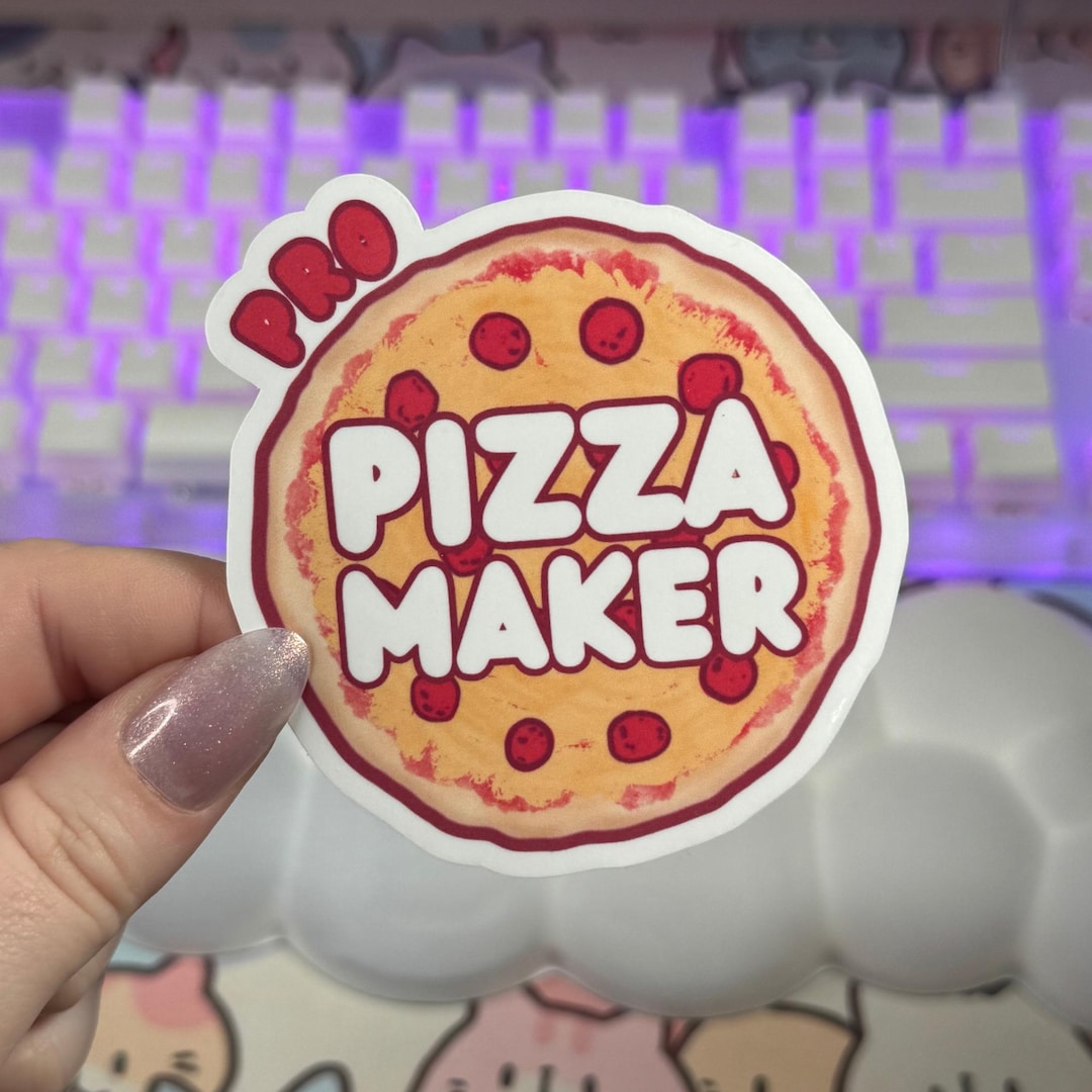 Pepperoni Pro Pizza Maker Sticker, Pizza Sticker, Good Pizza Great ...