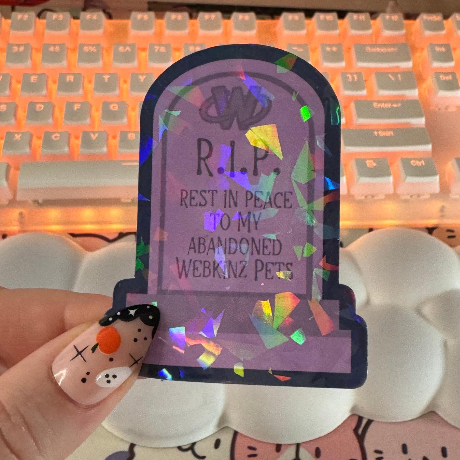 Holographic Tombstone Nostalgia Game Sticker Pack, Nintendogs Sticker ...