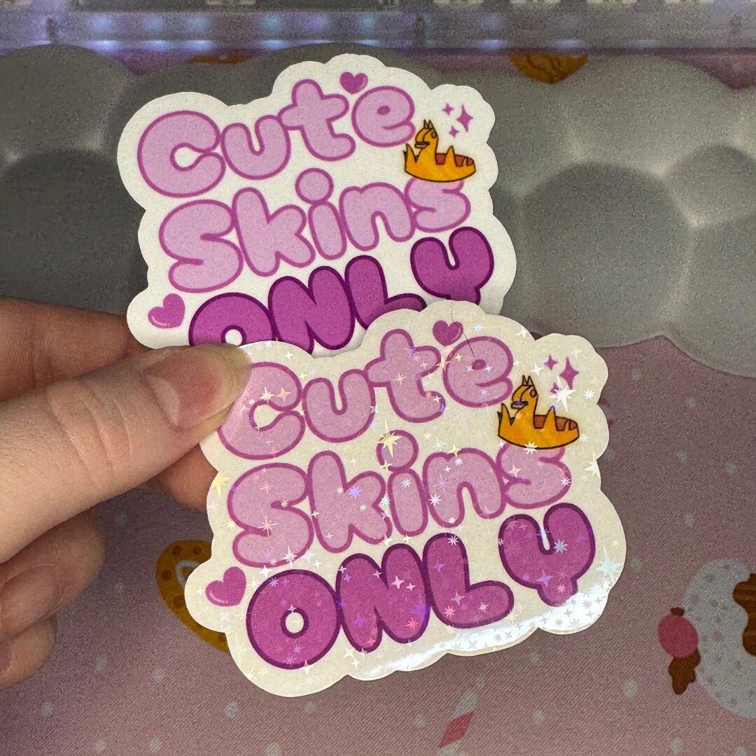 Cute Skins Only Sticker – Pink Battle Royal Cute Skins Only Sticker ...