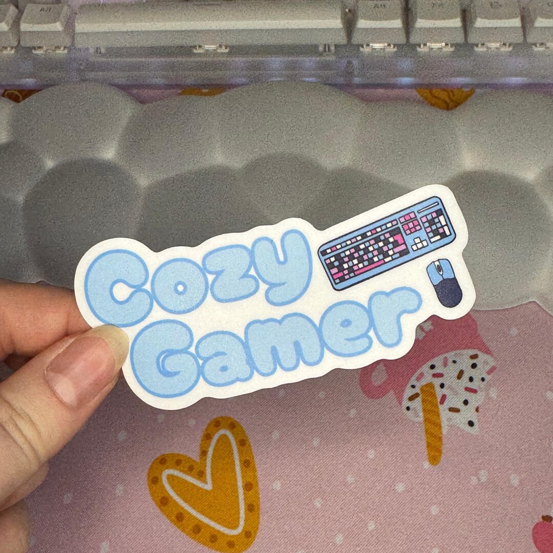 Cozy Gamer Sticker Mouse and Keyboard, Cozy PC Gamer Sticker, Cute ...