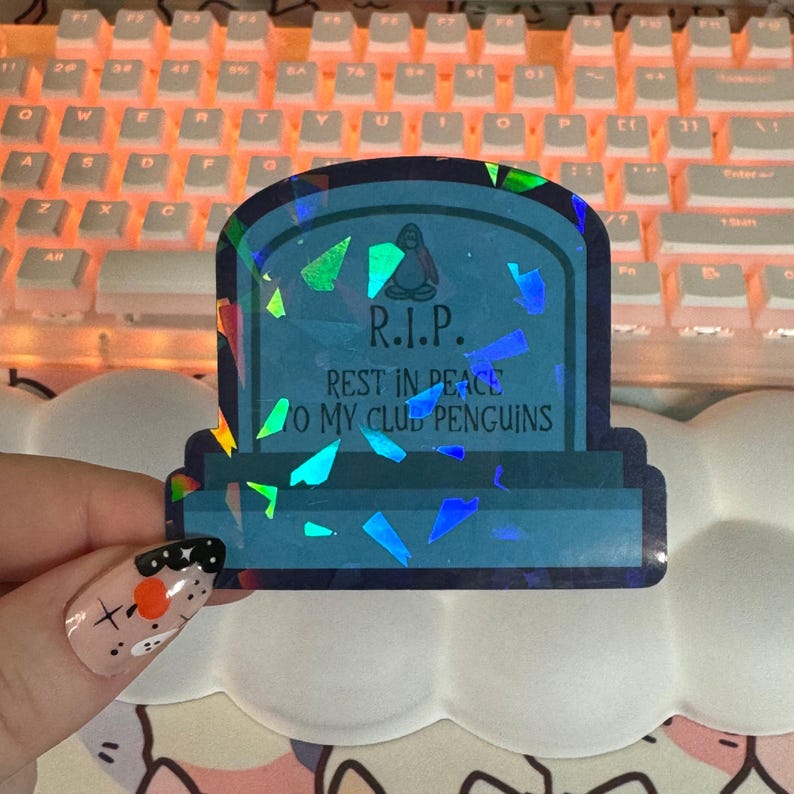 Holographic Tombstone Nostalgia Game Sticker Pack, Nintendogs Sticker ...