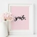 Blush Pink Print Printable Wall Art Blush Wall Art Smile - Etsy