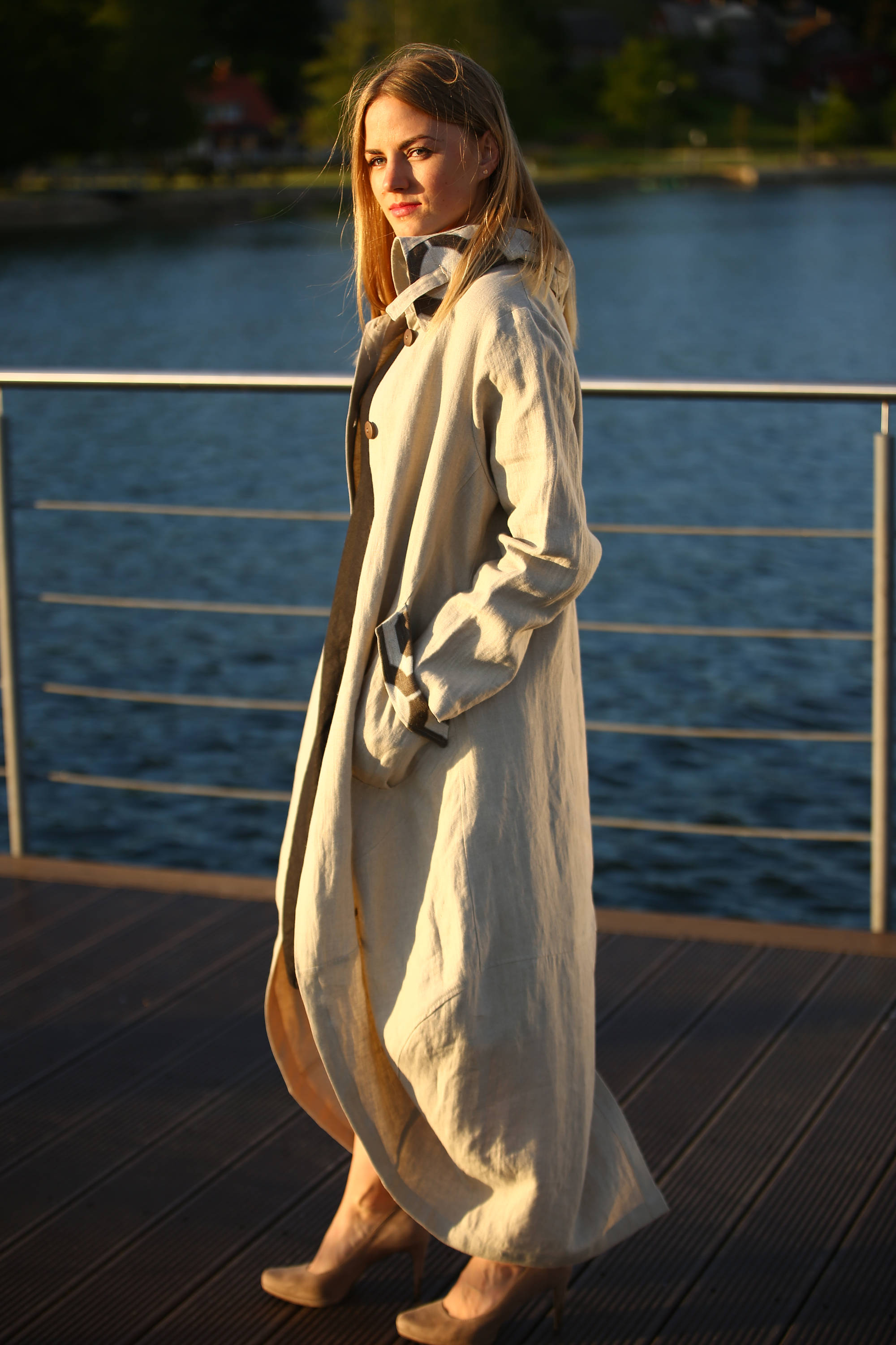 Wrap Linen Coat, Washed Linen Jacket, Long Linen Coat Made of Baltic ...