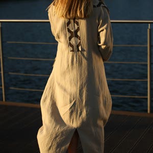 Wrap Linen Coat, Washed Linen Jacket, Long Linen Coat Made of Baltic ...