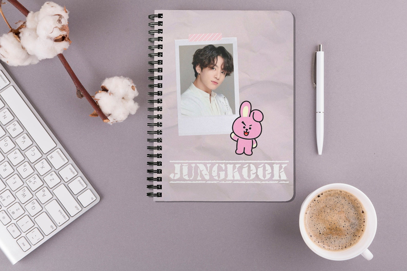 Jungkook Spiral Notebook Kpop Bullet Journal Bts Travel Etsy