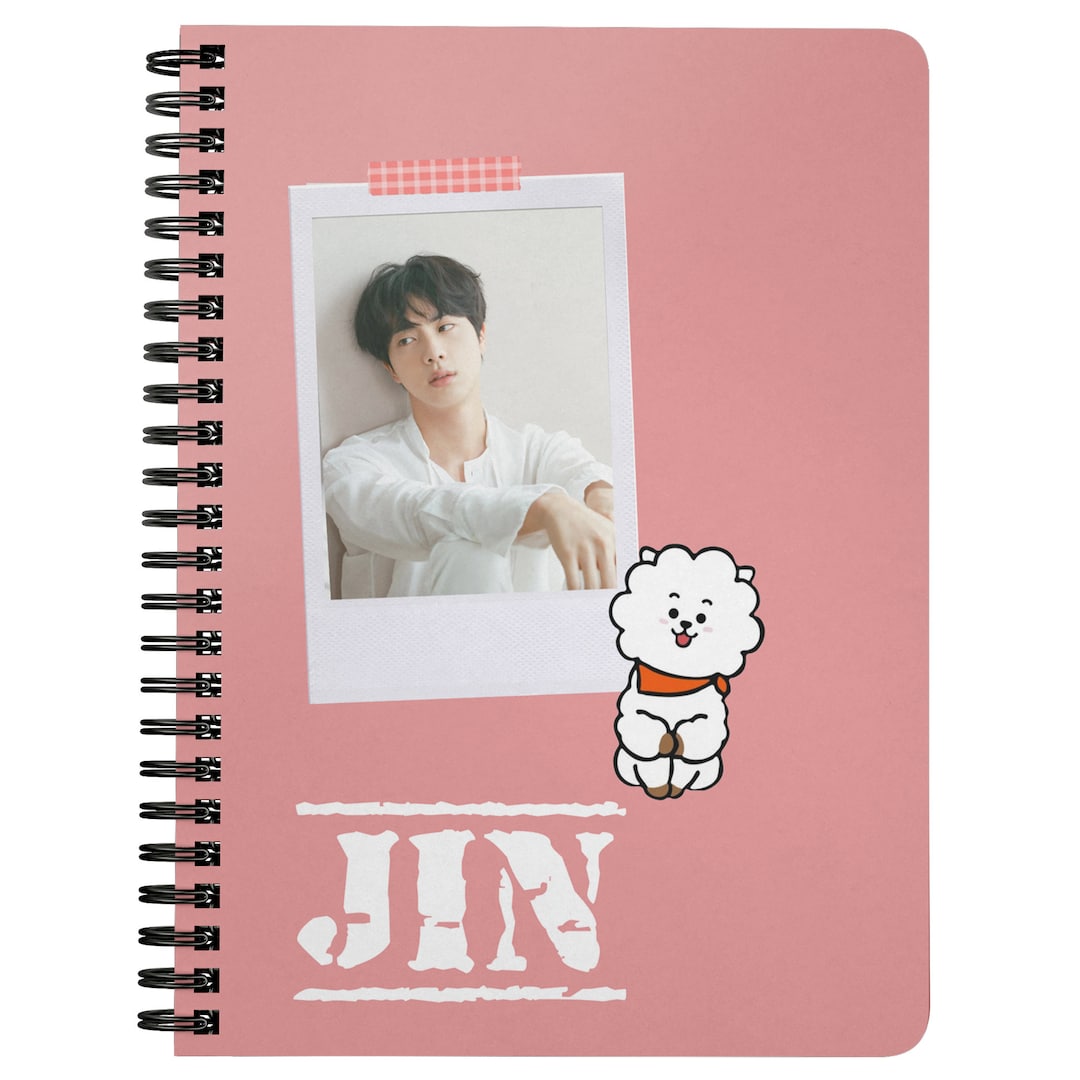 Jin Spiral Notebook, Kpop Bullet Journal, BTS Travel Journal, BTS ...